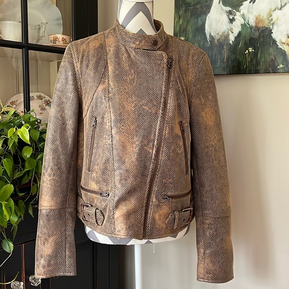 Free People | Jackets & Coats | New Free People Pretty In Python Vegan ...